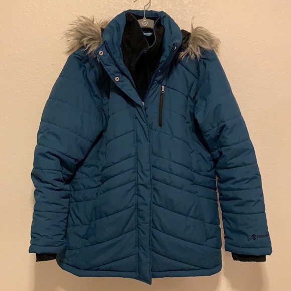Free Country | Jackets & Coats | Free Country Coat Fur Hood Large ...